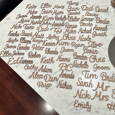 MDF Laser Cut Names Wedding Place Names Table Decoration MDF Placename ...