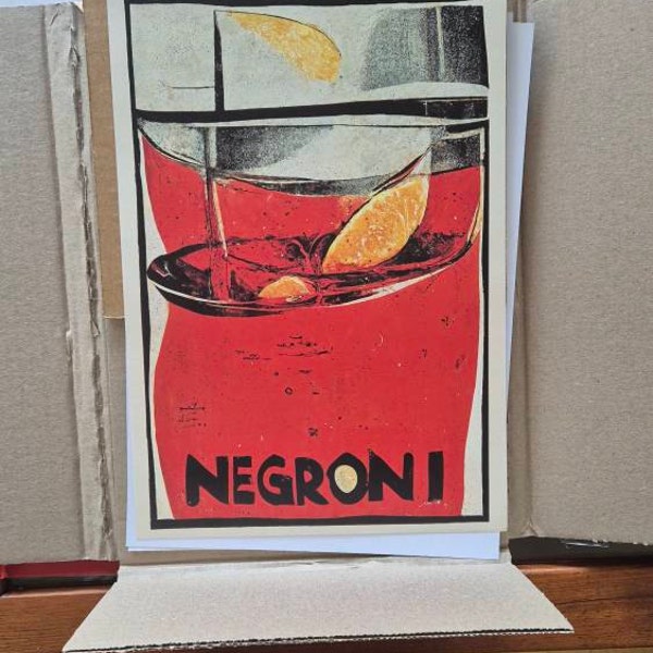 Mid-century Modern Negroni Poster: Vintage Style Liquor Ad Art - Etsy