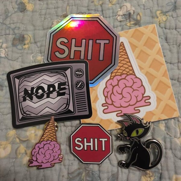 Meltdown Pin | Hard Enamel Pin | Funny Pin | Funny Enamel Pin | Cute ...