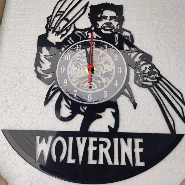 Wolverine Vinyl Record Comics Clock, Wolverine Art, Superhero Decor for ...