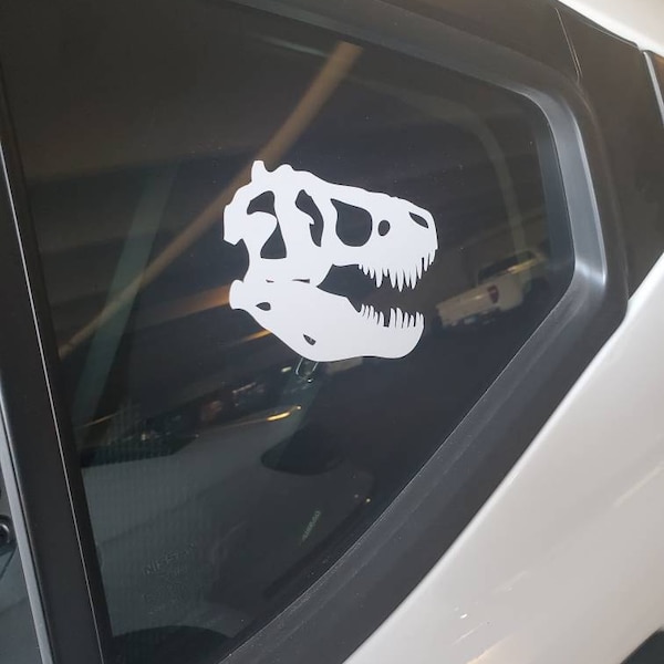 Dinosaur Skull Decal, T Rex Skull Vinyl Decal, T Rex Skull, Dinosaur ...
