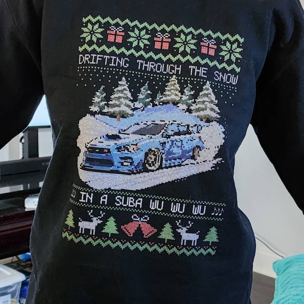 Drifting Through the Snow | Rally Car | "ugly Christmas Sweater" Design ...
