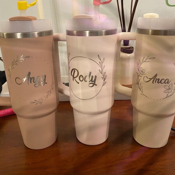Name Engraved Stanley Laser Engraved Cup Tumbler Custom Laser Engraved ...