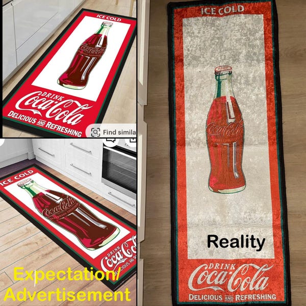 Coca Cola Decor, Coca Cola Bottle, Runner Rug, Kitchen Rug, Coke Rug ...