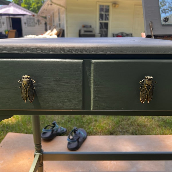 Insect Drawer Knobs in Brass - Cicada Cabinet Knobs - Insect Dresser Knobs in Brass - Entomology ...