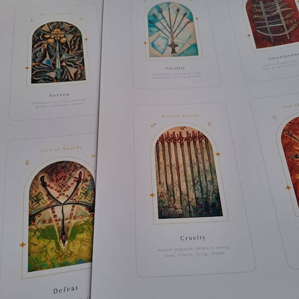 Thoth Tarot Set, Mini Thoth Tarot Cards Thoth Tarot Mat, Crowley Tarot ...