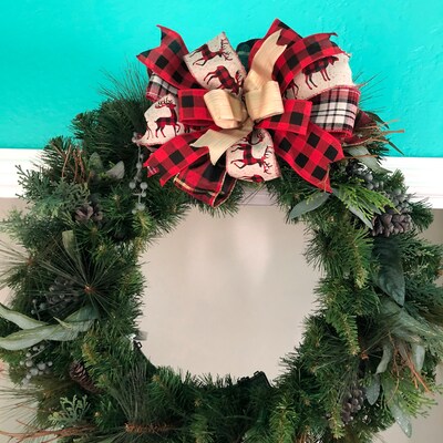 Farmhouse Tree Topperred and Black Tree Topperbuffalo Plaid Tree ...