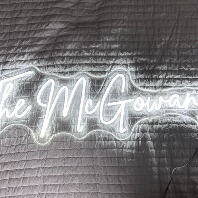 Neon Sign Custom Name, Rustic Name Neon Sign, Custom Neon Sign Battery ...