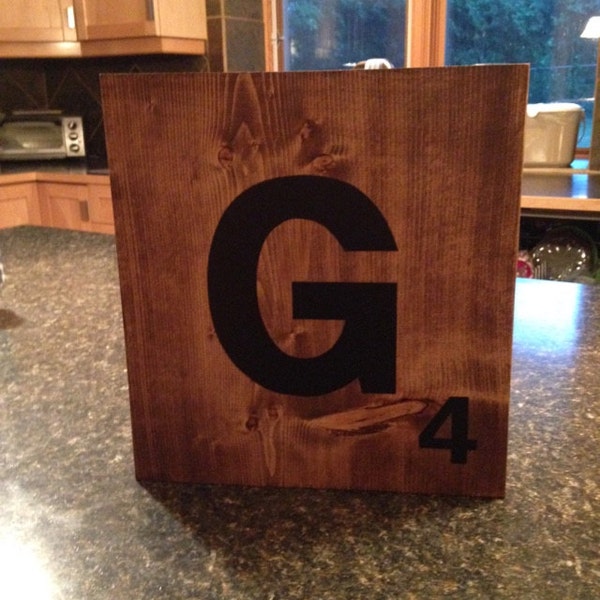 12" Giant Jumbo Scrabble Tiles, Letter Tiles, Huge Wooden Scrabble ...