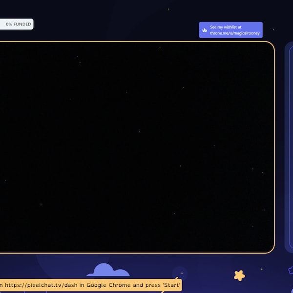Starlight Animated Twitch Pack | Starry Night Sky Moon Cozy Streamer ...