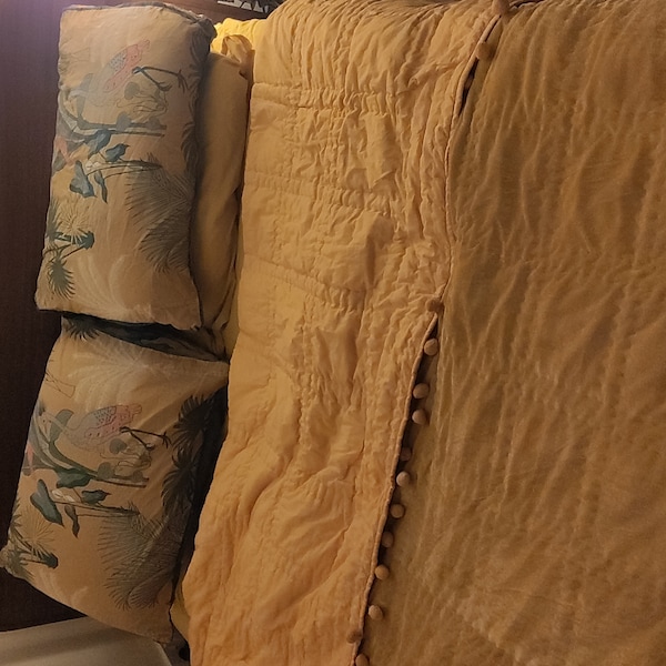 Gold Velvet Quilt, Velvet Comforter, Queen Quilt, Gold King Size Quilt ...
