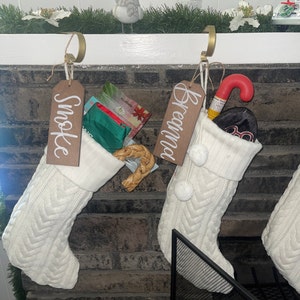 Hand Lettered Personalized Christmas Stocking Tags Customized - Etsy