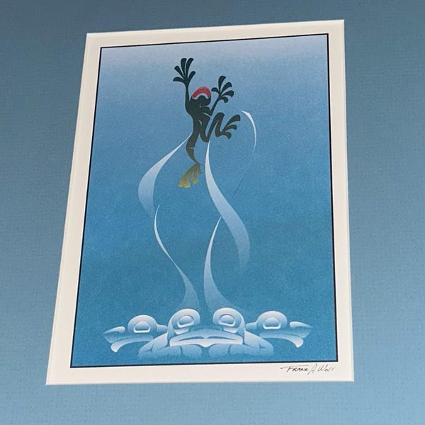 Raven Raven's Moon Danny Dennis Art Card Hand Artist Signed BC Pacific ...