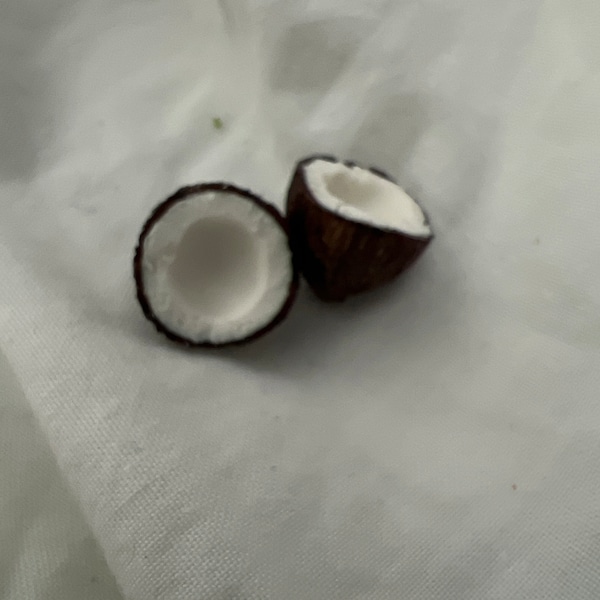Miniature Coconut for a Dollhouse, 1/12 and 1/6 Scale Realistic Fruits ...