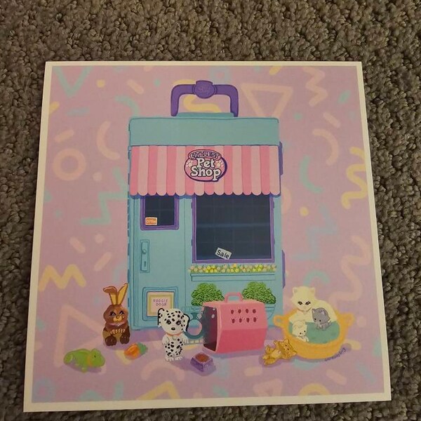 Littlest Pet Shop Vintage Print — 90s Nostalgia — Gift for 90's Kids ...