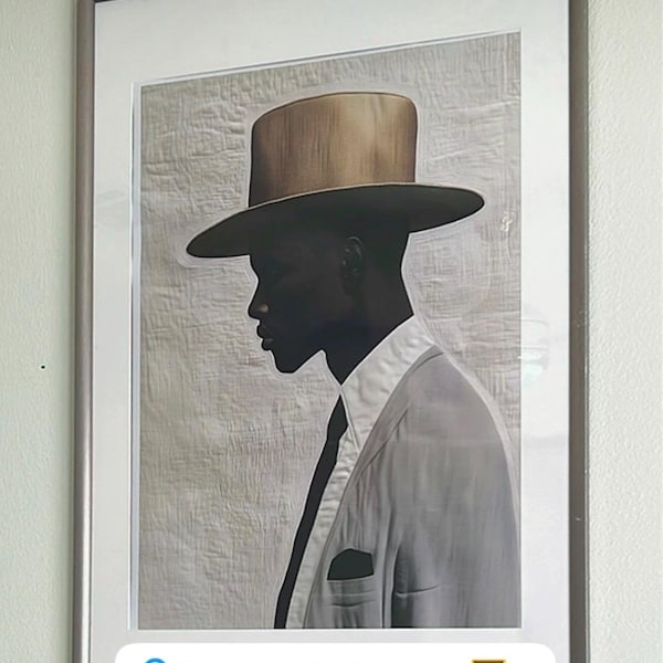 Wall Art • Poster • Black Quilt Art • African Man • Elegance in ...