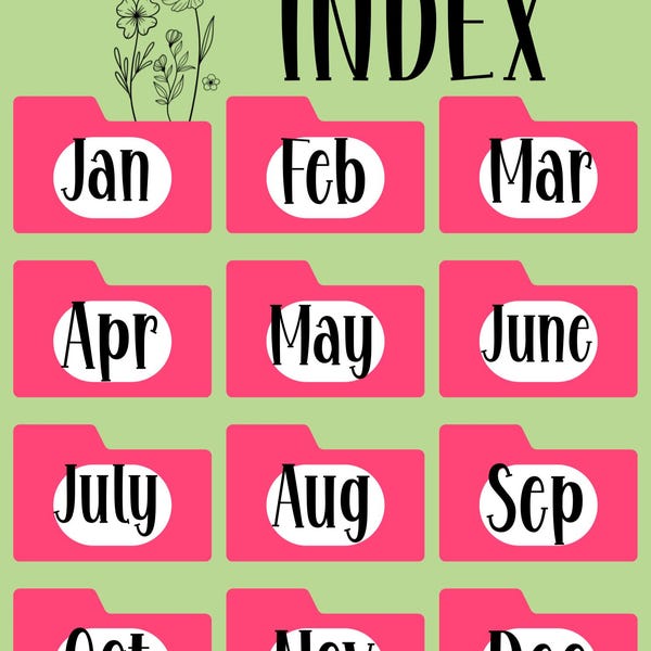 12 Month Date Dot & Sticker Pack - Etsy