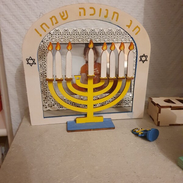 DIY Wooden Hanukkah Dreidel Kit, Lasercut Wooden Dreidel, Wooden ...