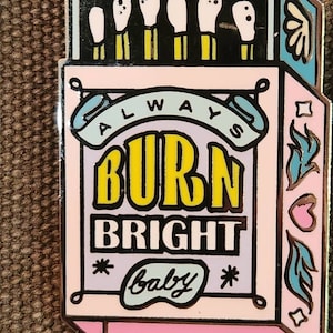 Burn Bright Matchbox Pocket Patch Matchbox Embroidered Iron - Etsy