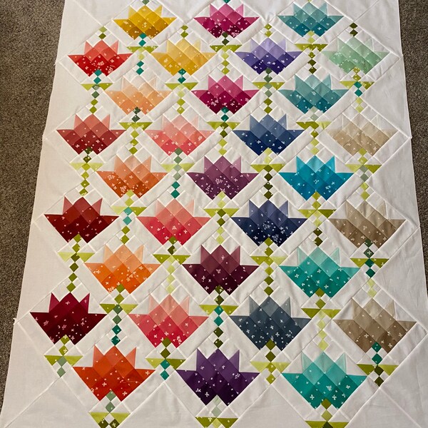 Ombre' Flower Bouquet Quilt Kit- 62X76 - Etsy