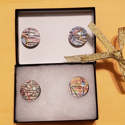 Custom Map Magnets. Set of Four. You Pick Any Cities, States, or ...