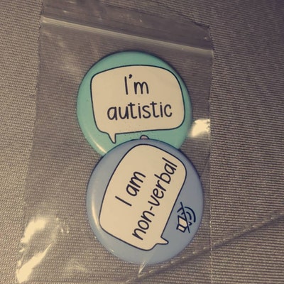 I'm Autistic Badge Pin Neurodivergent Button Badge Disability Awareness ...