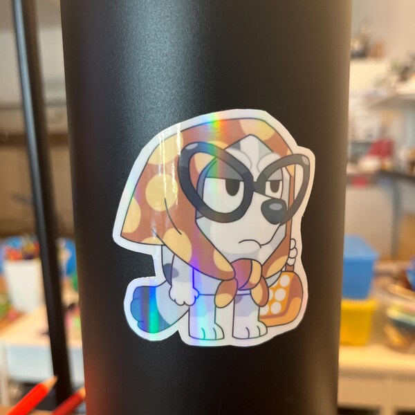 Bluey Sticker Set/ Plain and Vinyl Options/ Hand Drawn Designs/ Bluey ...