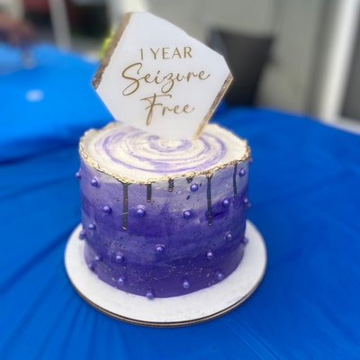 Custom Acrylic Cake Topper Personalized Cake Topper Hexagon Cake Topper ...