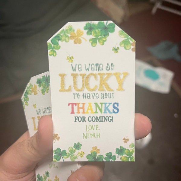 Lucky Gift Tag, Lucky One Editable Gift Tag, Two Lucky Party Favor Tag ...