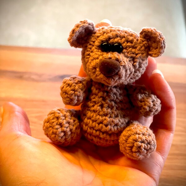 Crochet Miniature Bear Pattern - Teddy Bear Amigurumi Pattern - Little ...