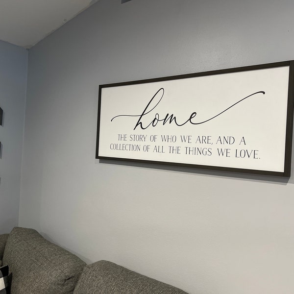 Home Sign | Home the Story of Who We Are Sign | Home Decor Sign ...