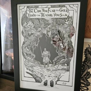 Ink Drawing Print 'the Cave' - Etsy