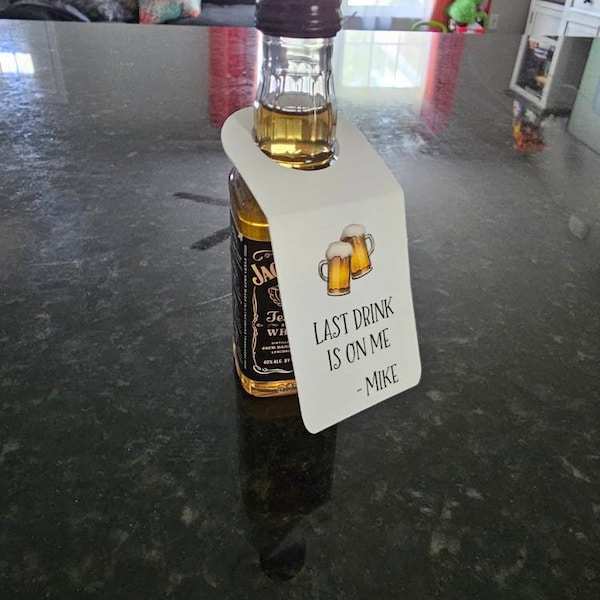 Sip Sip Hooray Mini-alcohol Bottle Tags for Bachelorette Parties Bridal ...