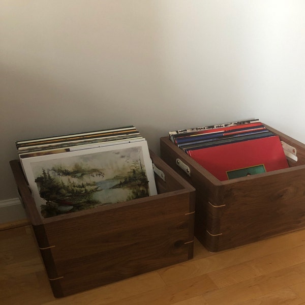 Tabletop Vinyl Record Storage Crate - Etsy