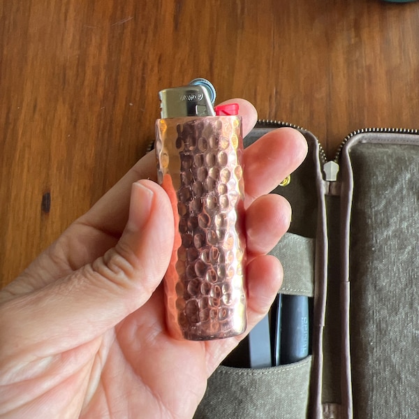 Handcrafted Pure Copper Lighter Cover With Hand Hammered Texture - Etsy