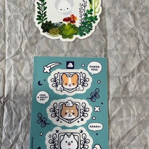 Vinyl Sticker Sleeping Bunnies - Etsy