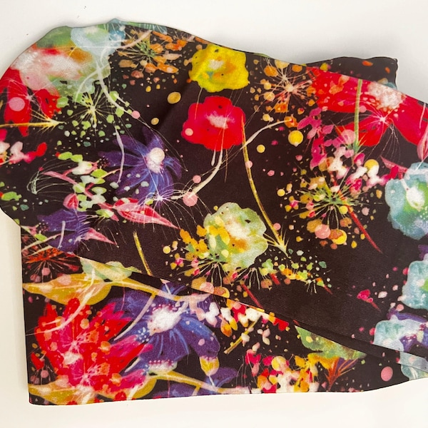 Psychedelic Floral Patterned Printed Tights Funky 60's 70's Festival ...