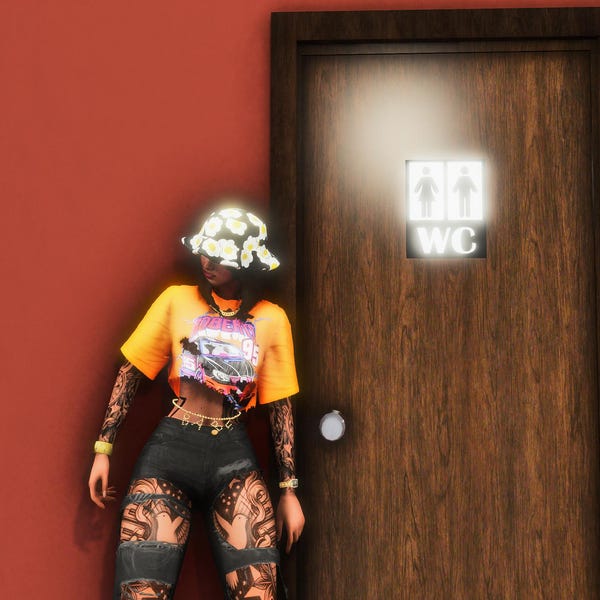 Female | Green Skulls | Color | Tattoo | Fivem | GTA | Skin | Ped ...