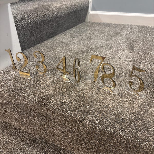 Mirror Black Wedding Table Numbers | Mirror Table Numbers | Acrylic ...