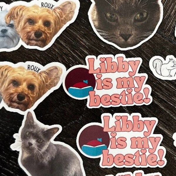 Custom Pet Stickers, Dog Mom Stickers, Personalized Animal Sticker - Etsy