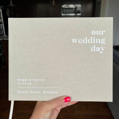 Custom Guest Book, Personalized Wedding Signing Guest Book, Engagement ...
