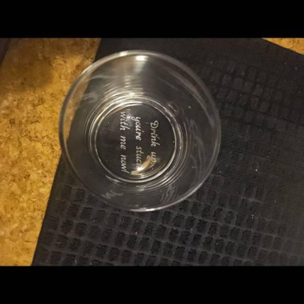 Custom Etched Handwriting Rock Glass - Engrave Your Handwritten Message ...