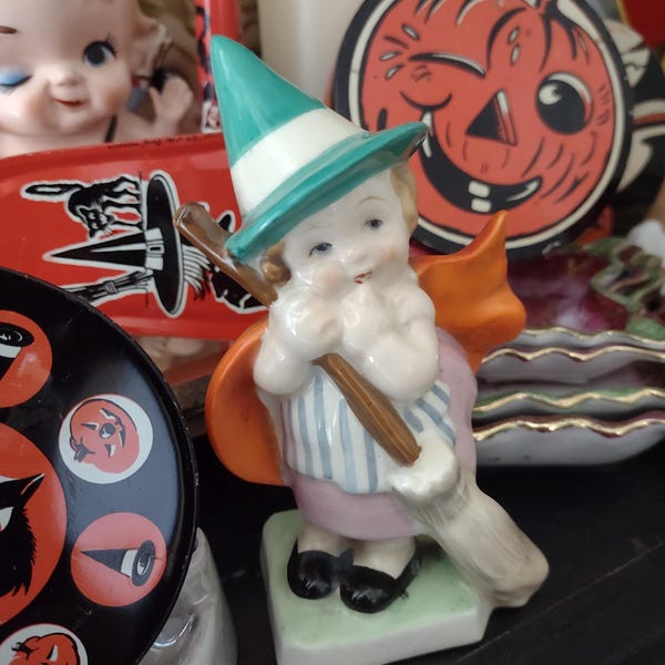 Vintage Japan Snowman Candy Holder or Planter - Jaunty Fellow Wearing ...