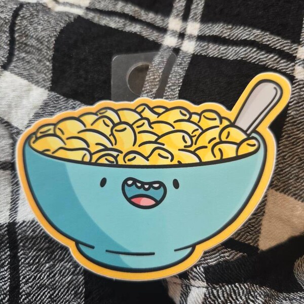 Mac & Cheese Sticker | Weatherproof Vinyl Sticker | Kawaii Food ...