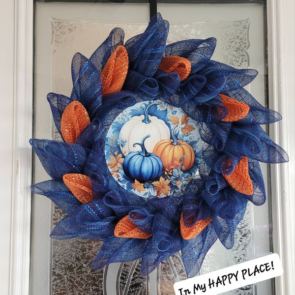 Round Fall Wreath Sign, Fall Wreath Sign, Personalize It by Pam, Signs ...