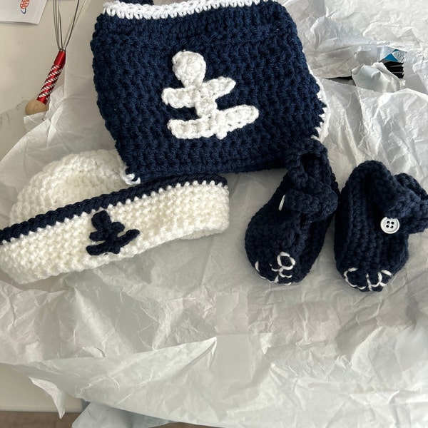 Nautical Sailor Anchor Photo Prop Outfit Set - Etsy