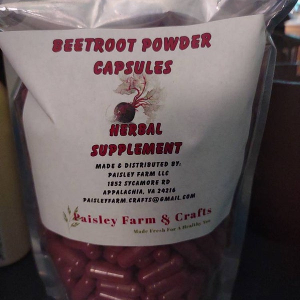 Beetroot Powder Capsules - Made Fresh on Demand! - Etsy