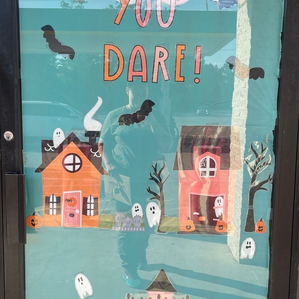 Pastel Haunted Houses Bulletin Board Kit (digital Download) - Etsy