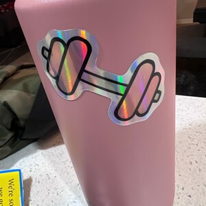 Holographic Dumbbell Vinyl Sticker Waterproof & Weatherproof - Etsy