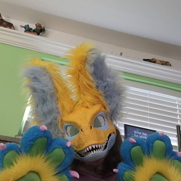 Furry Paws With Star Pattern and Colorful Style | Fluffy Fursuit ...